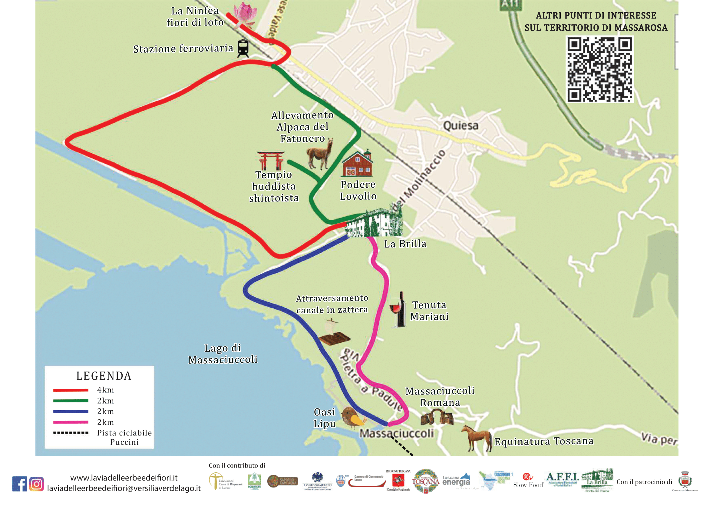 Mappa La Via delle Erbe e dei Fiori Massarosa – Lucca in Toscana - La ...
